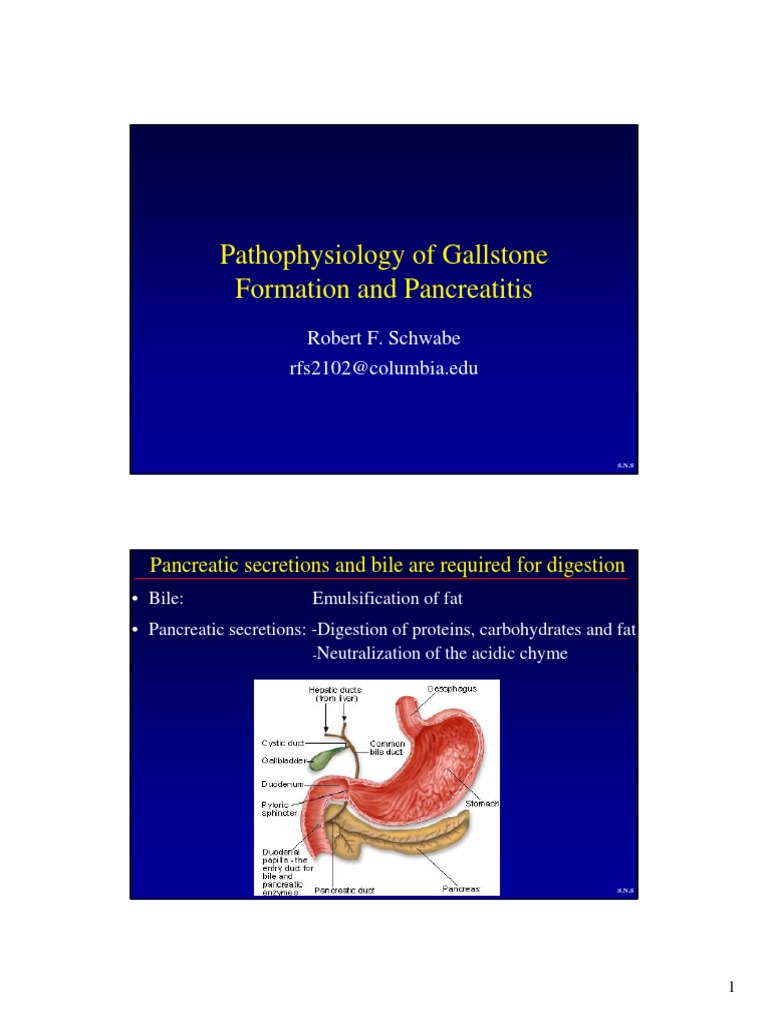 Pathophysiology of Gallstone Formation and Pancreatitis: Robert F ...