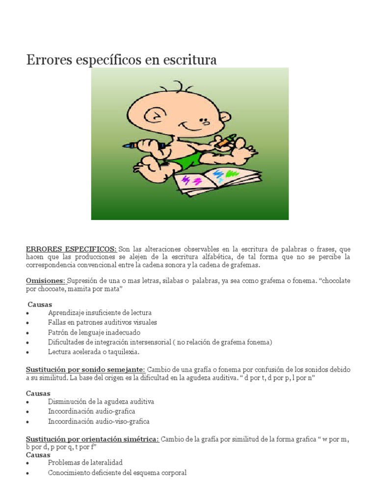Errores comunes en escritura y sus causas | PDF | Handedness | Percepción