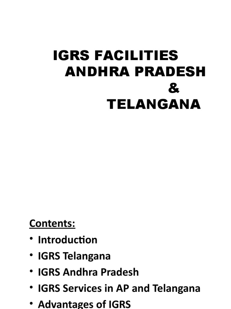 IGRS in AP and Telangana | PDF | Android (Operating System) | Deed