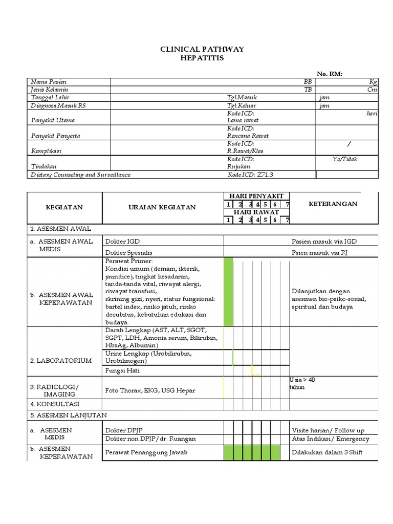 Clinical Pathway Hepatitis | PDF