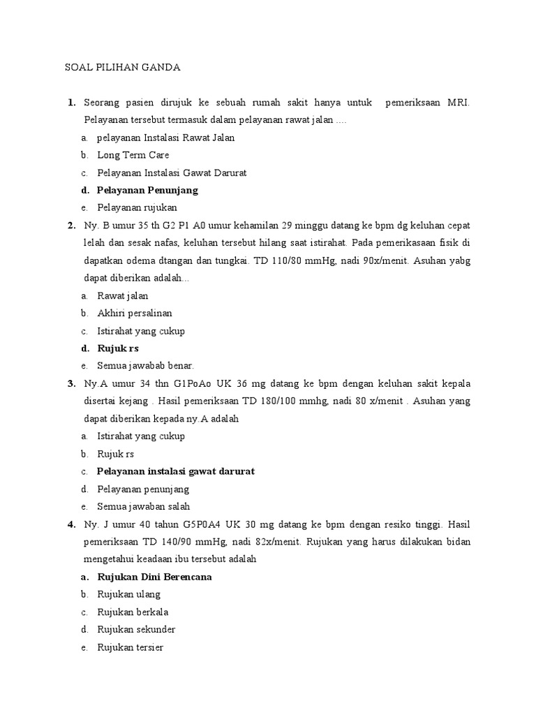 Soal Gadar Rujukan | PDF