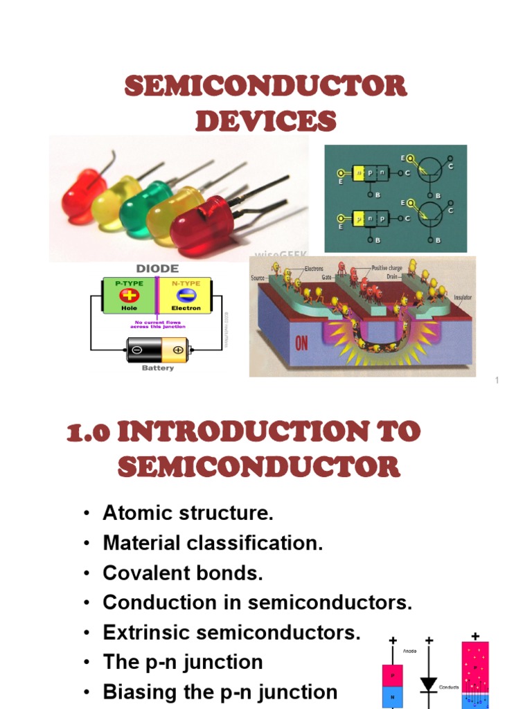 Introduction To Semiconductor Devices | PDF | P–N Junction | Semiconductors