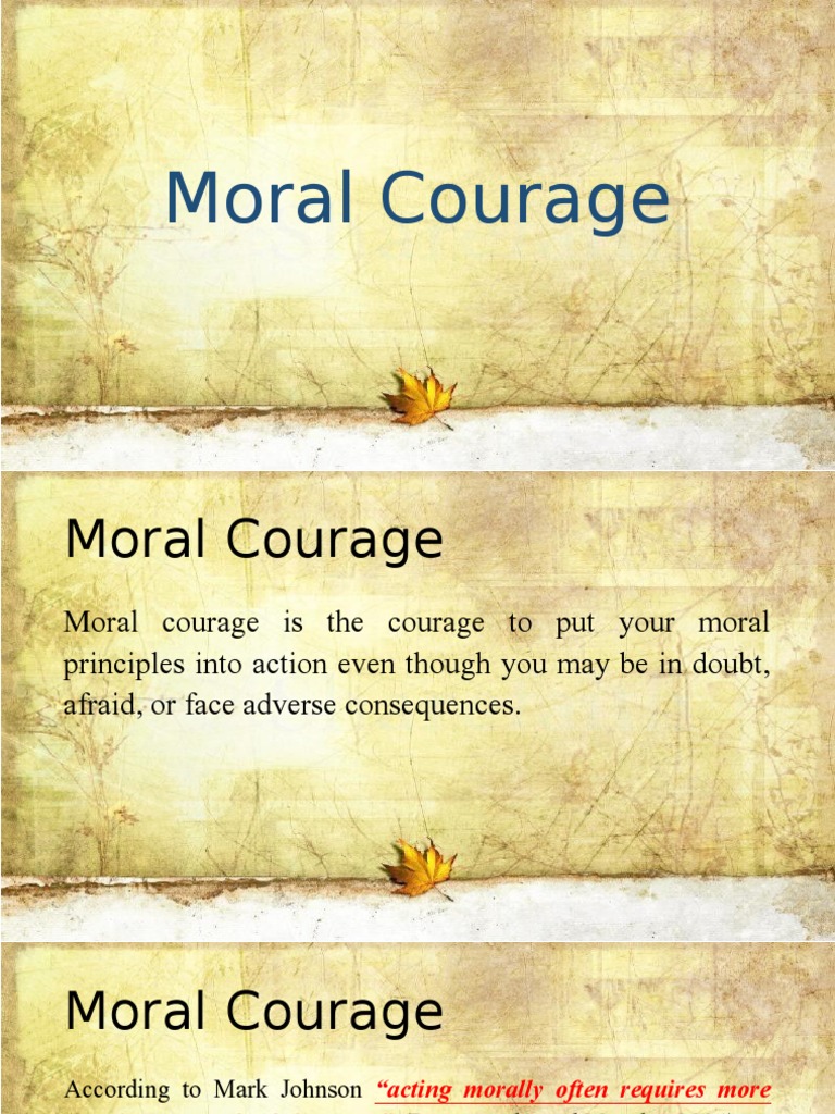 Moral Courage | PDF