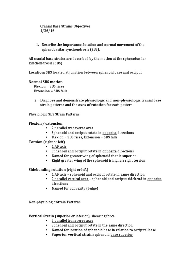 Cranial Base Strains Objectives | PDF | Skull | Deformation (Mechanics)