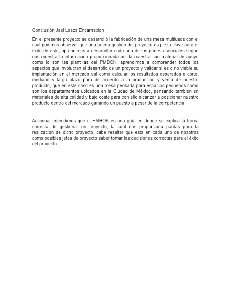 Mesa Multiusos: Gestión de Proyectos Exitosos | PDF | Crecimiento ...
