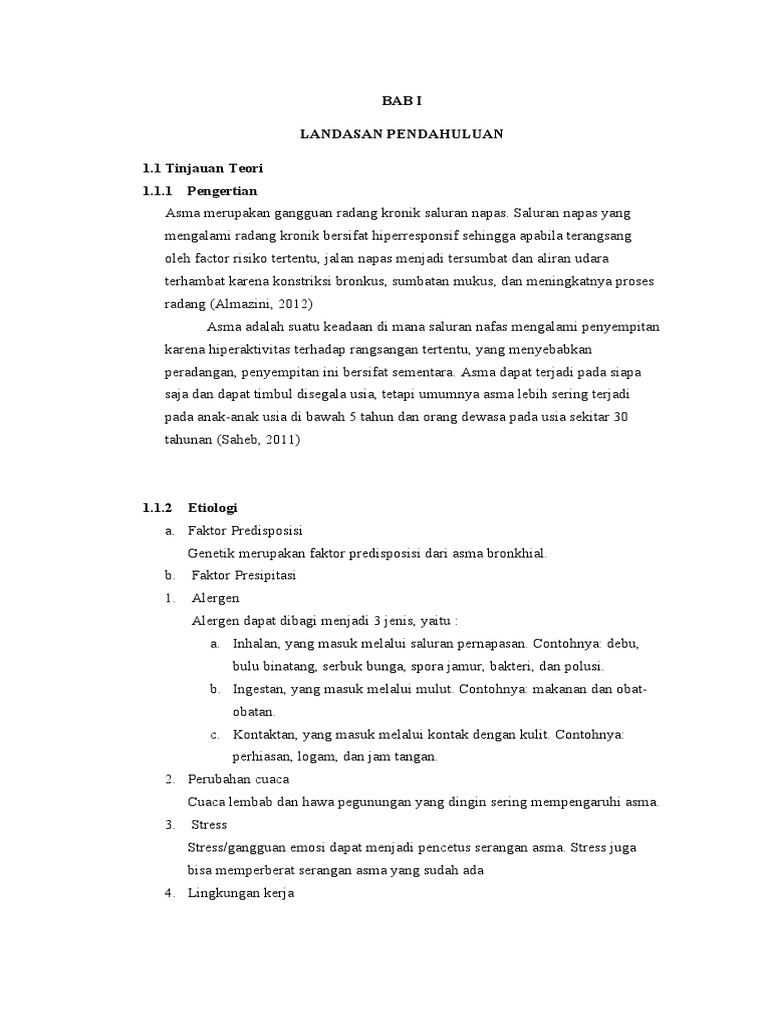 Penatalaksanaan Asma Bronkial pada Anak | PDF