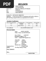 Simple Biodata Format | PDF