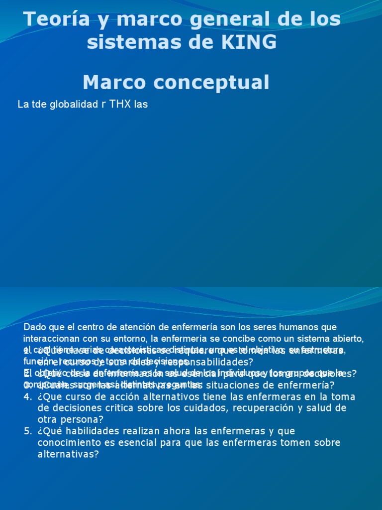 Teorias de King | PDF | Enfermería | Percepción