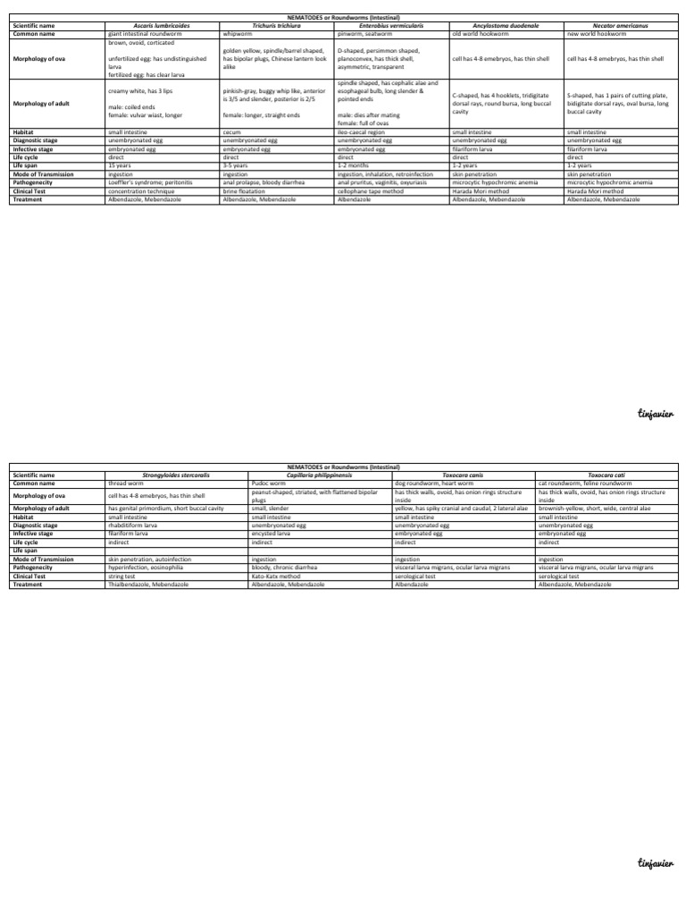 1 Intestinal Nematodes | PDF | Parasites | Veterinary Medicine