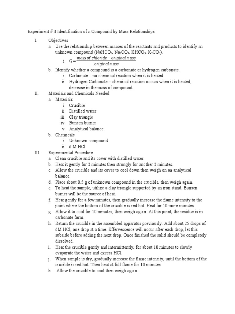 Pre Laboratory Journal 3, 6, and 4 | PDF | Chemical Compounds | Chemistry