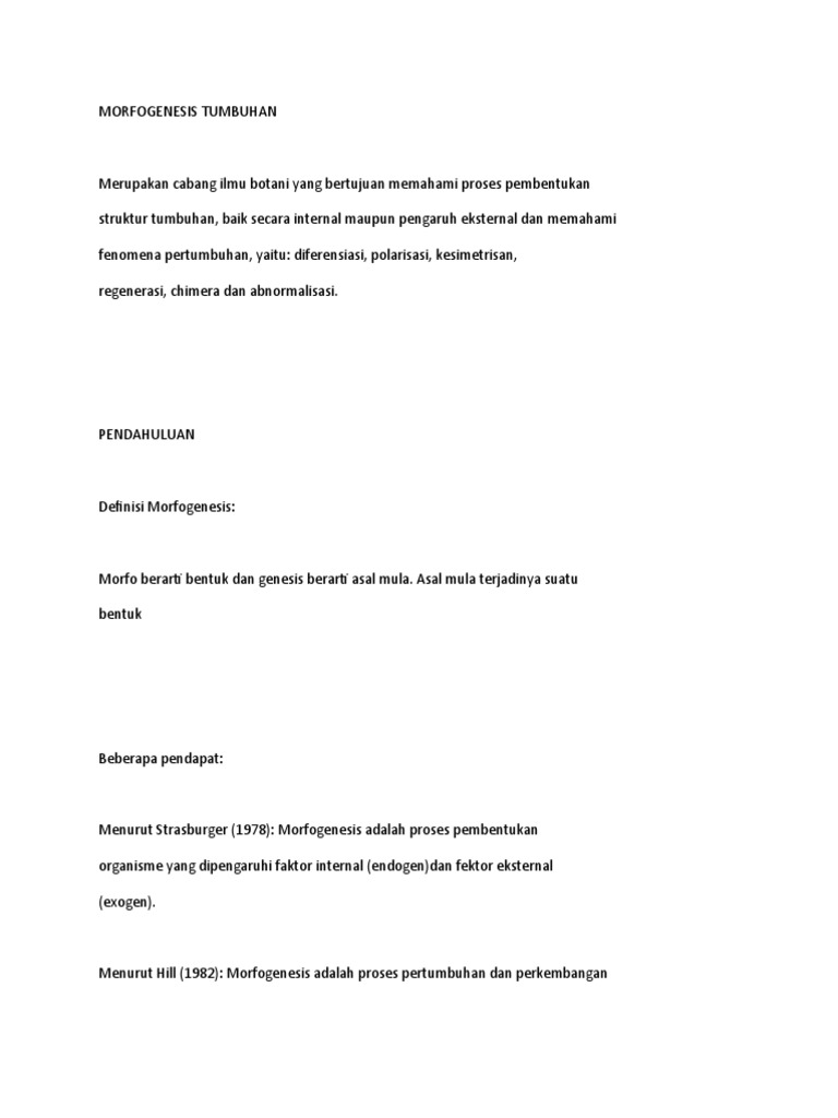 MORFOGENESIS | PDF