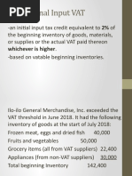 Tax.3213-7 Output Input and Vat Payable | PDF | Value Added Tax | Taxes