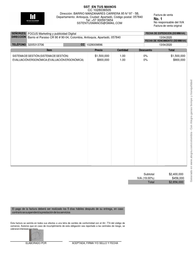 Formato de Factura | PDF | Business