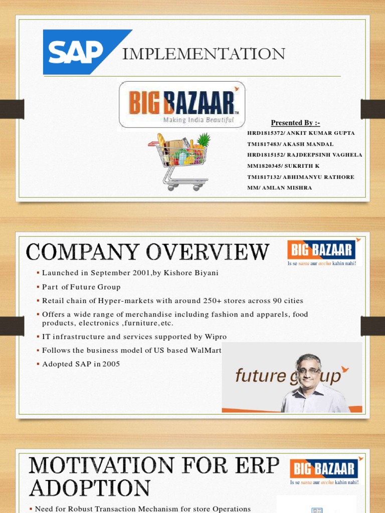 Future Retail's SAP Implementation Overview | PDF | Retail | Enterprise ...