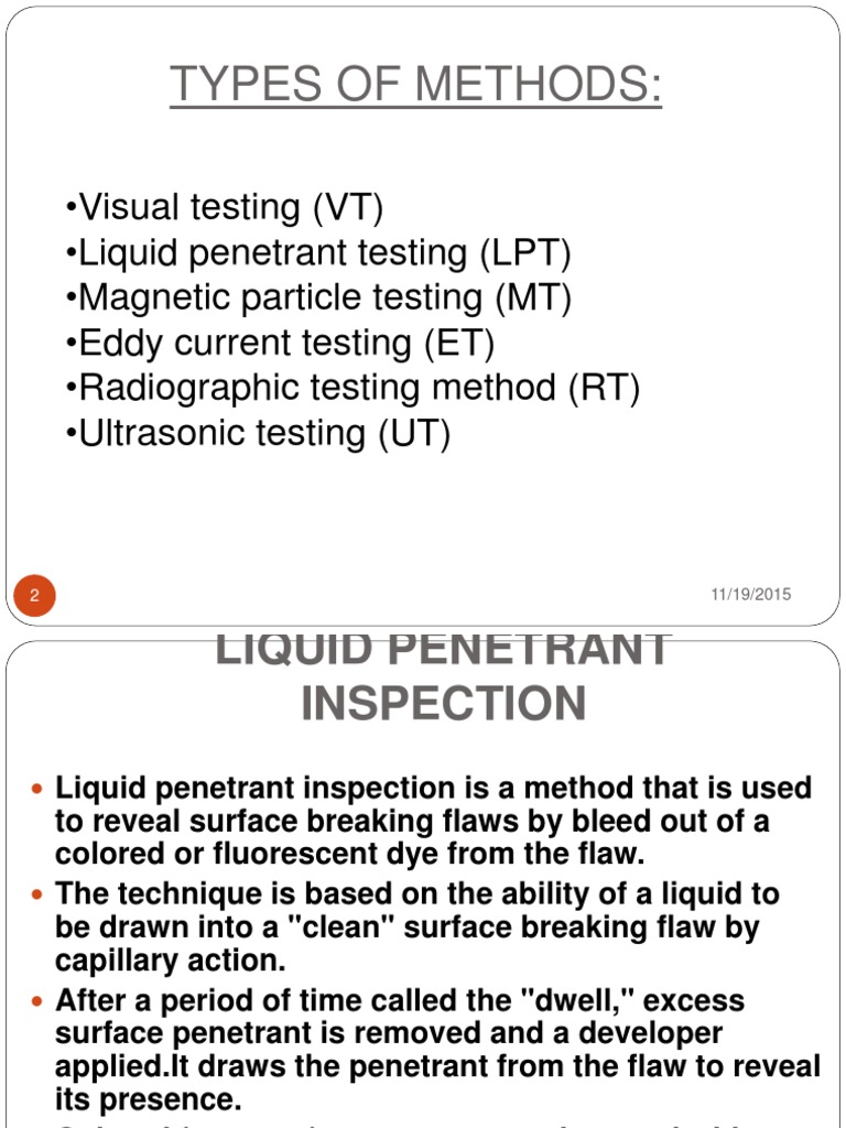Liquid Penetrant Inspection | PDF | Applied And Interdisciplinary ...