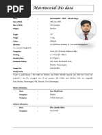 Matrimonial Resume CV | PDF
