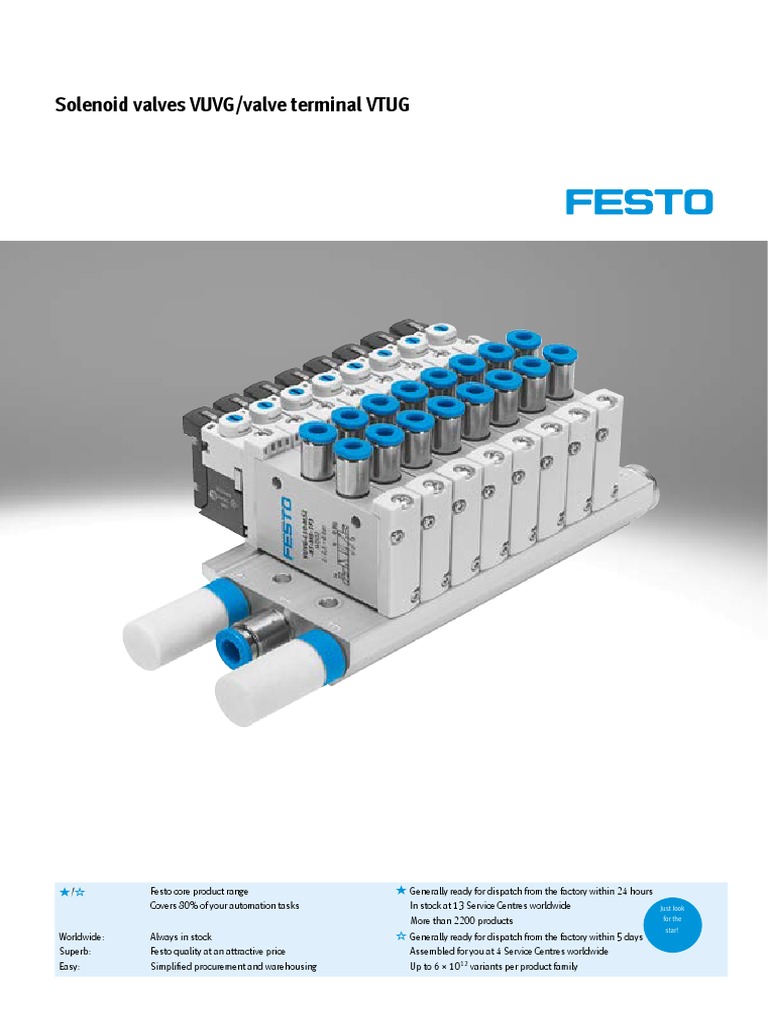 Festo VUVG & VTUG Valve Overview | PDF | Duct (Flow) | Valve