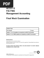 ACCA Complete Formulae Sheet f2 | PDF | Revenue | Inventory