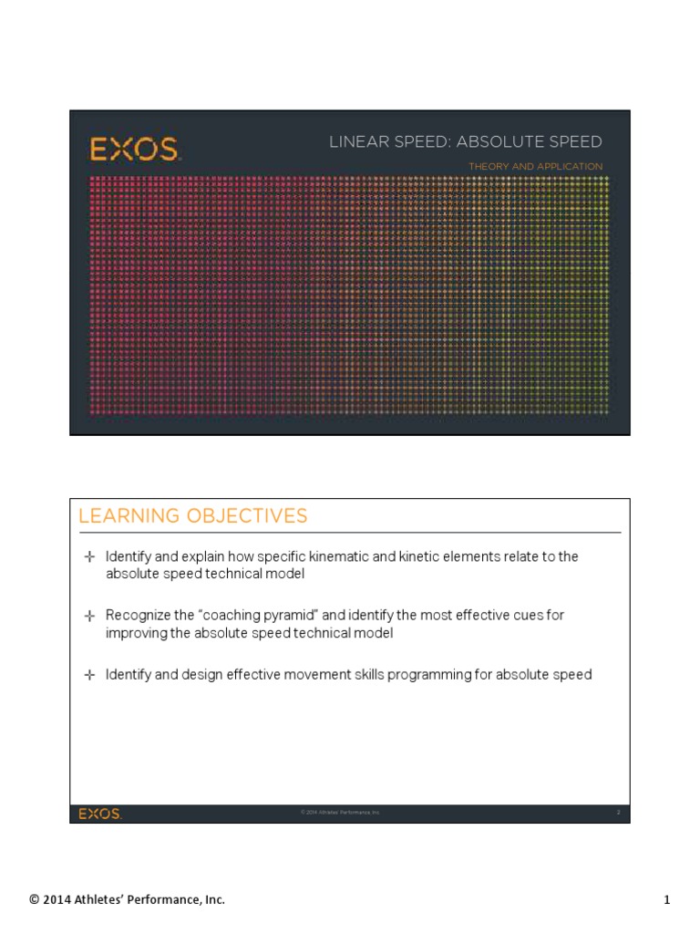Learning Objectives: Linear Speed: Absolute Speed | PDF | Speed ...