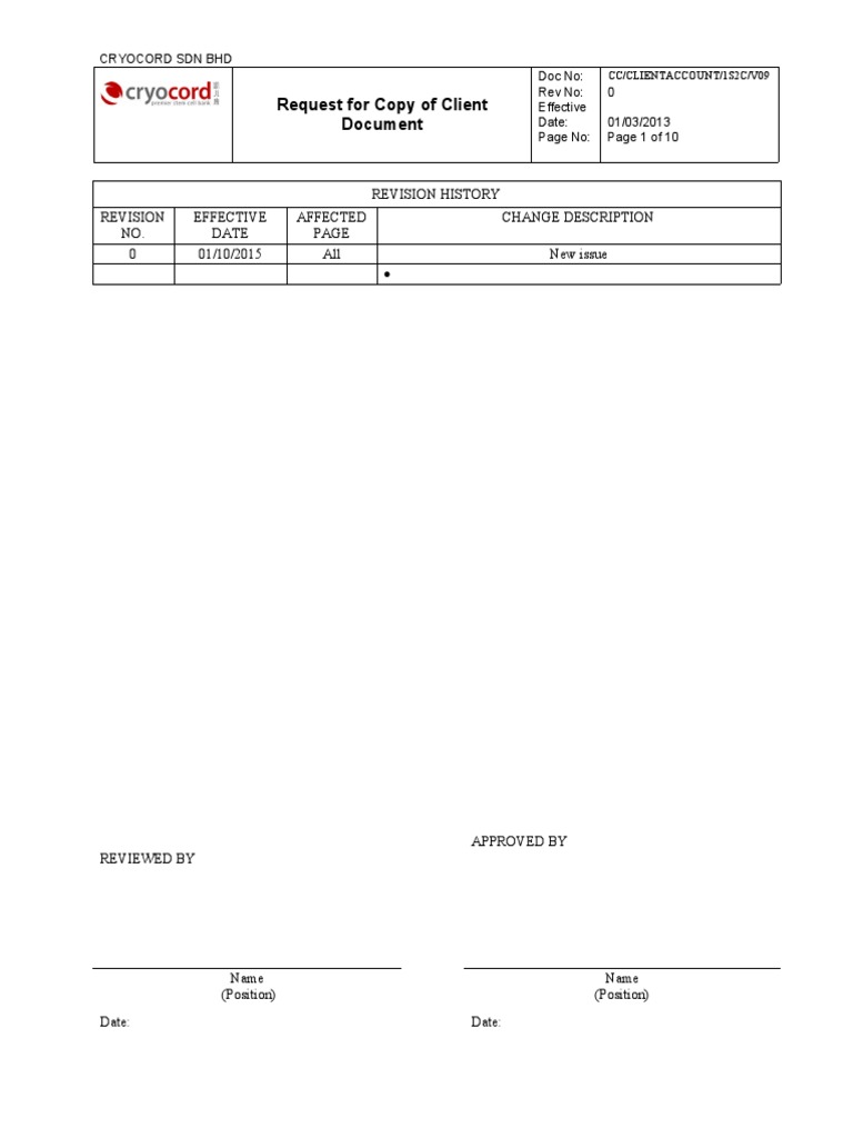 Request For Copy of Client Document | PDF | Credit Card | Verification ...