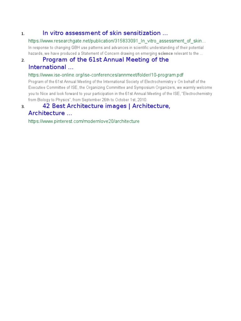 In Vitro Assessment of Skin Sensitization | PDF