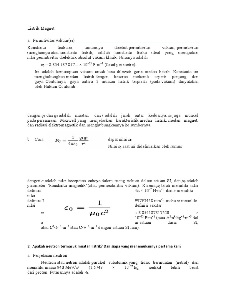 Fisika: Konstanta dan Partikel Subatomik | PDF
