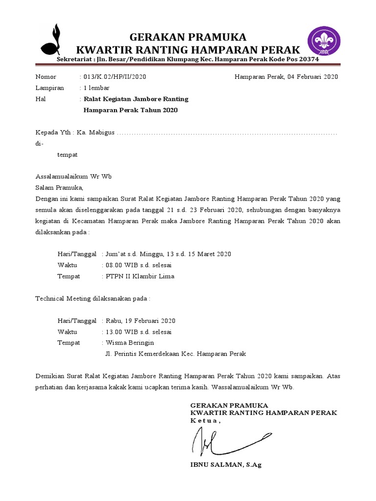 Surat Ralat Jamran | PDF