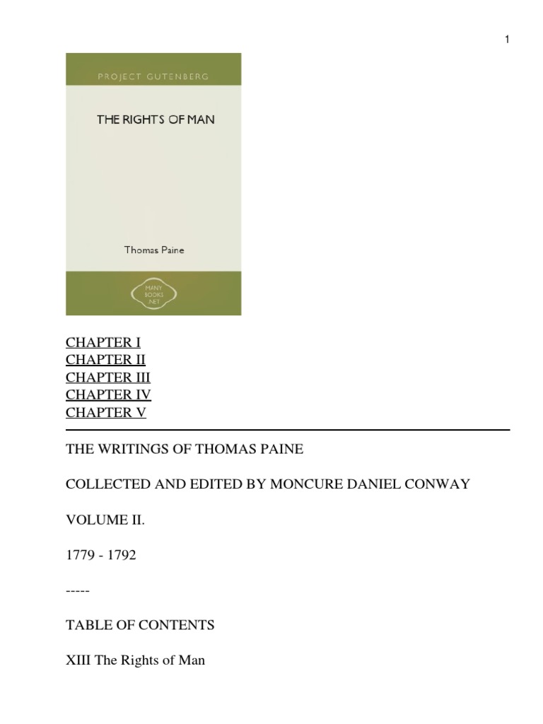 The Rights of Man by Thomas Paine PDF | PDF | Edmund Burke | History