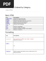 Complete HTML Tags List With Examples Free Pdf1 | PDF | Html | Html Element