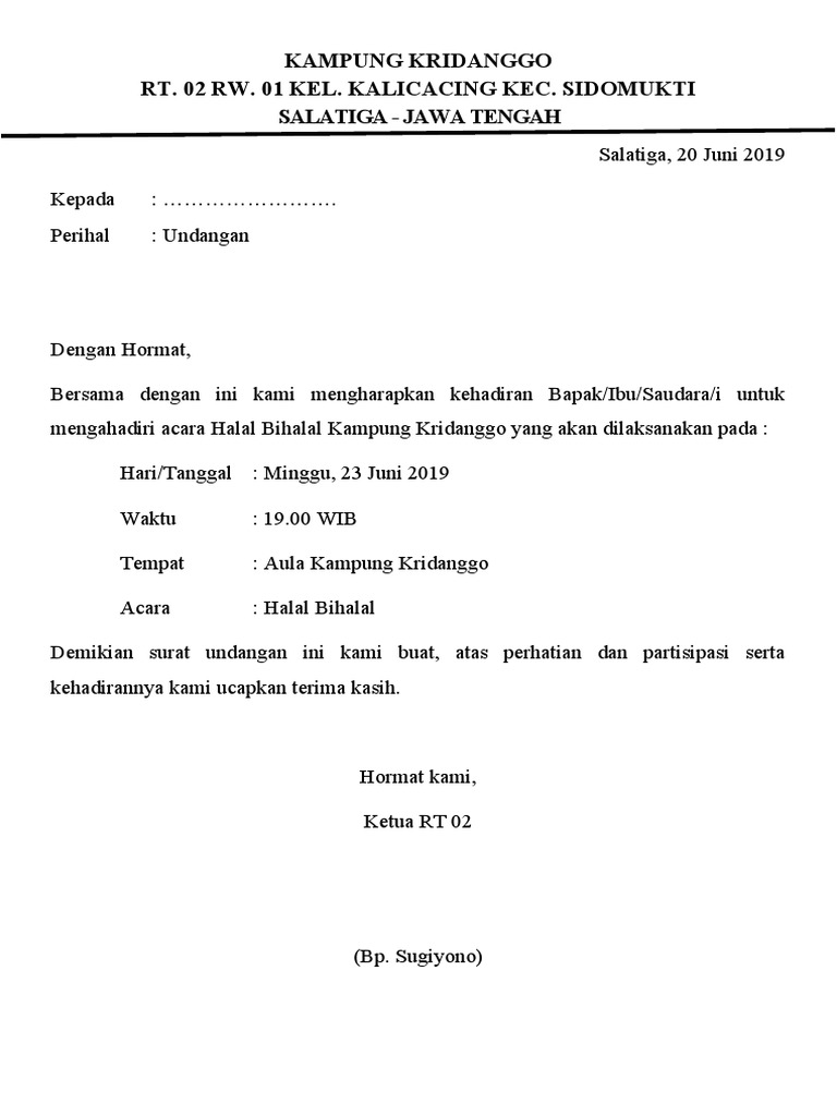 Contoh Surat Resmi | PDF