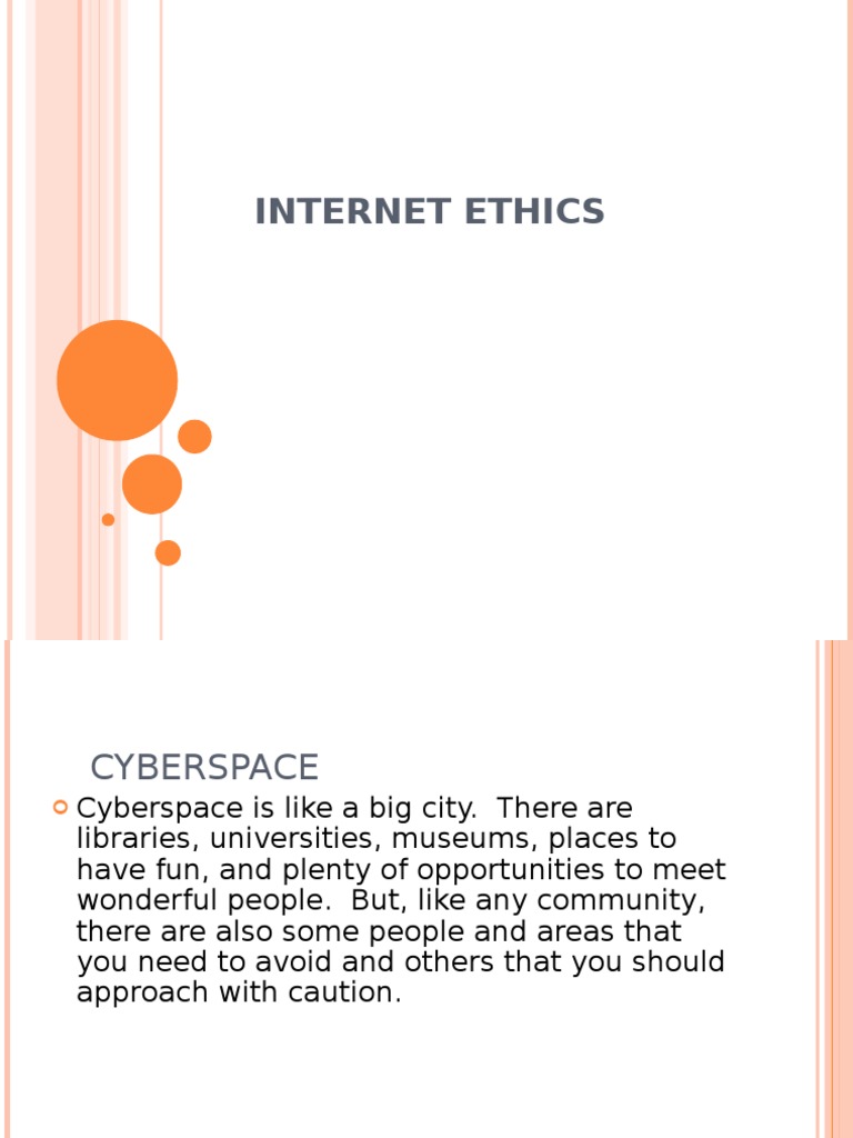 Internet Ethics Powerpoint | PDF | Cyberbullying | Social Media