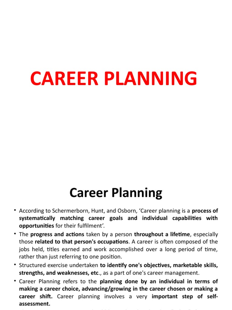 Career Planning | PDF | Credibility | Employment