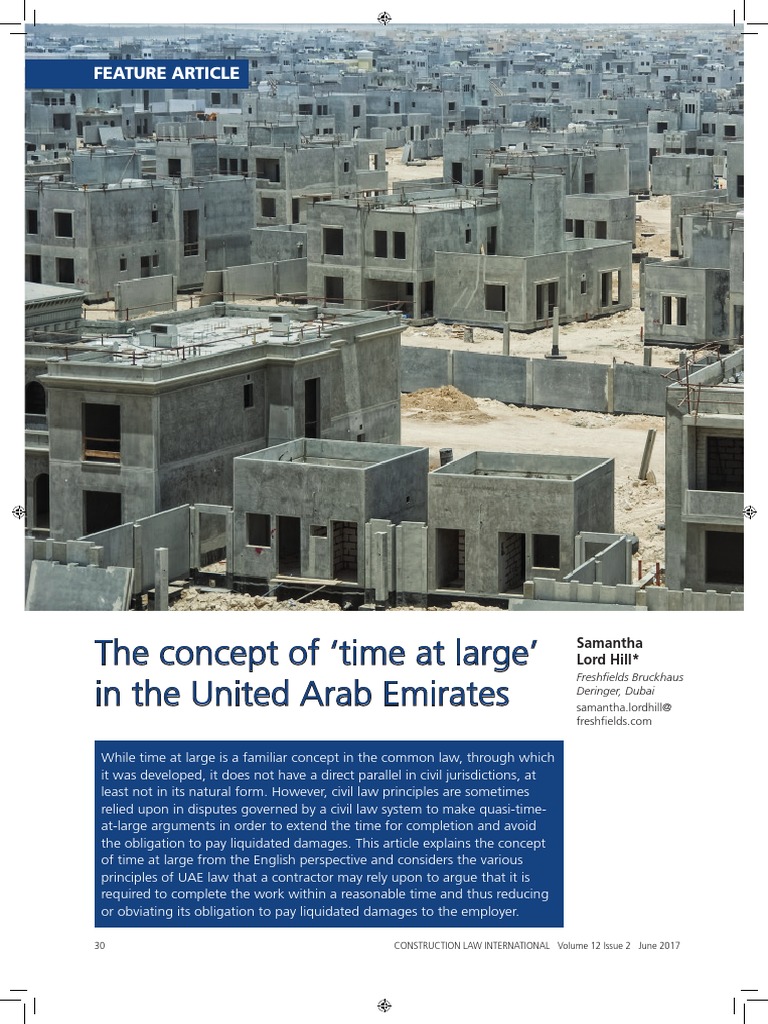 Time at Large Concept in UAE | Download Free PDF | Liquidated Damages ...