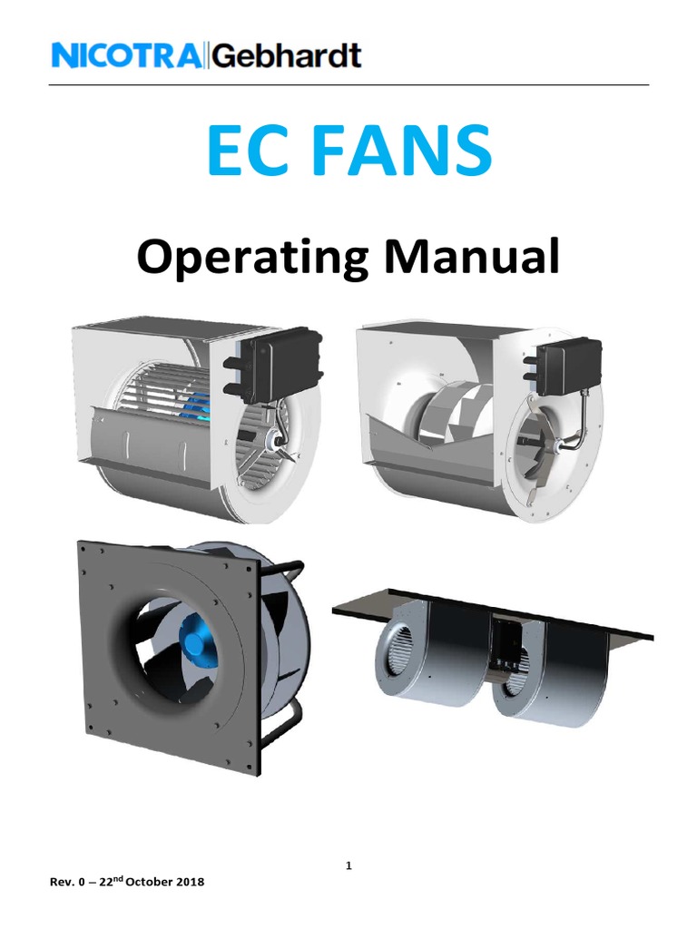 Ec Fans: Operating Manual | PDF | Electromagnetic Compatibility | Power ...