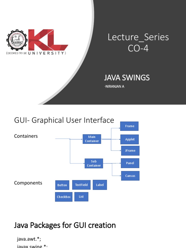 Swings Lecture Notes PDF | Download Free PDF | Object Oriented ...