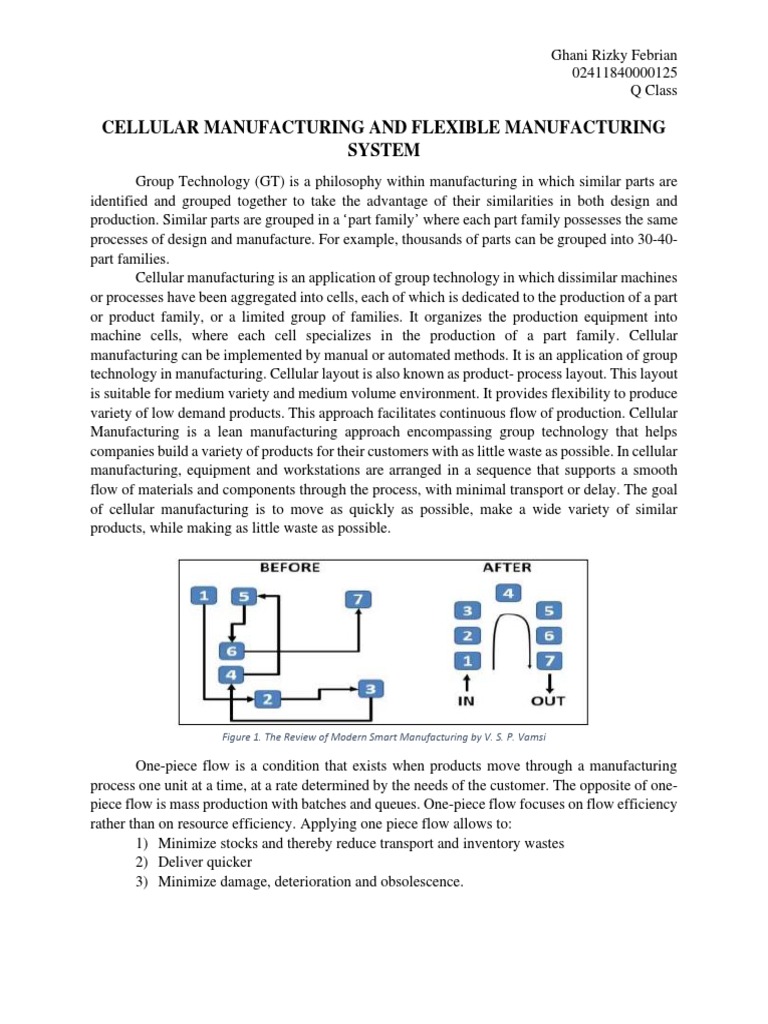 Cellular and Flexible Manufacturing System | PDF | Engineering ...