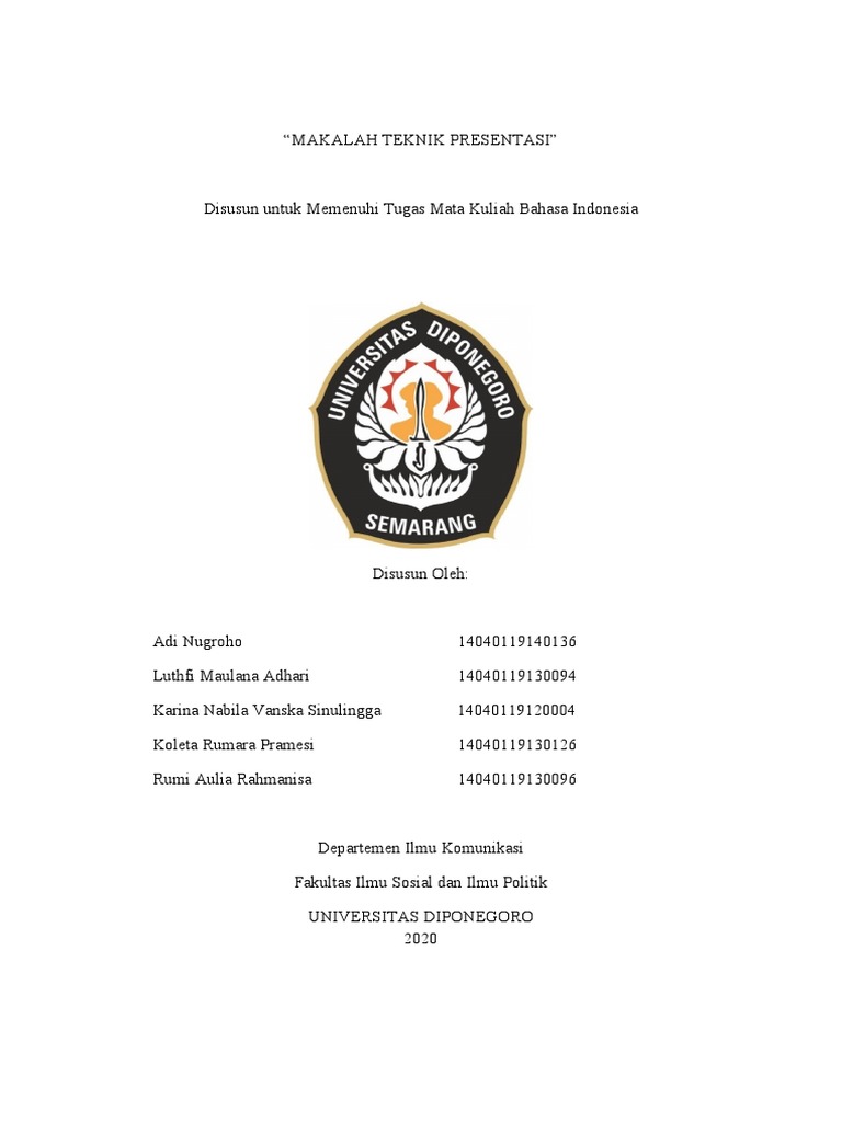 Makalah Teknik Presentasi | PDF