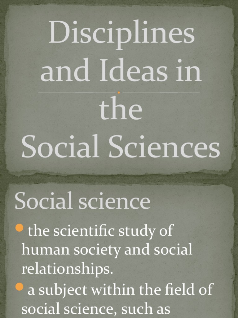 Overview of Social Science Disciplines | PDF | Social Science ...