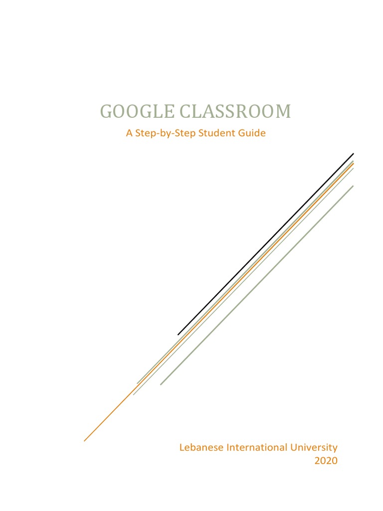 Google Classroom Student Guide | PDF | Screenshot | Human–Computer ...