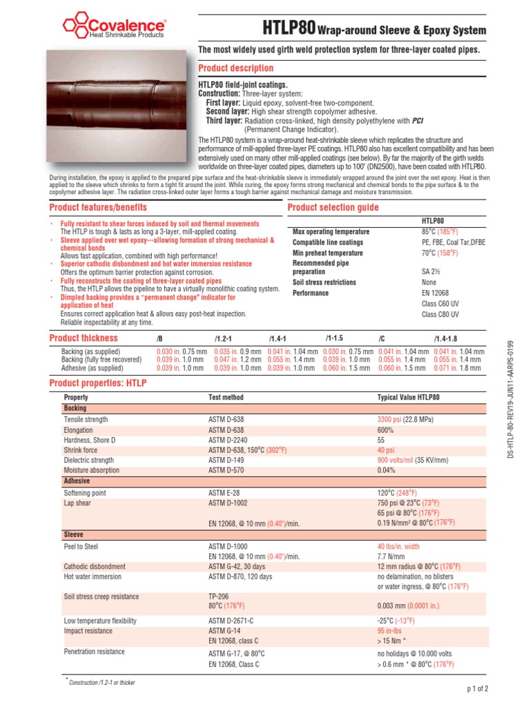 Covalence HTLP80 | PDF | Civil Engineering | Economic Sectors