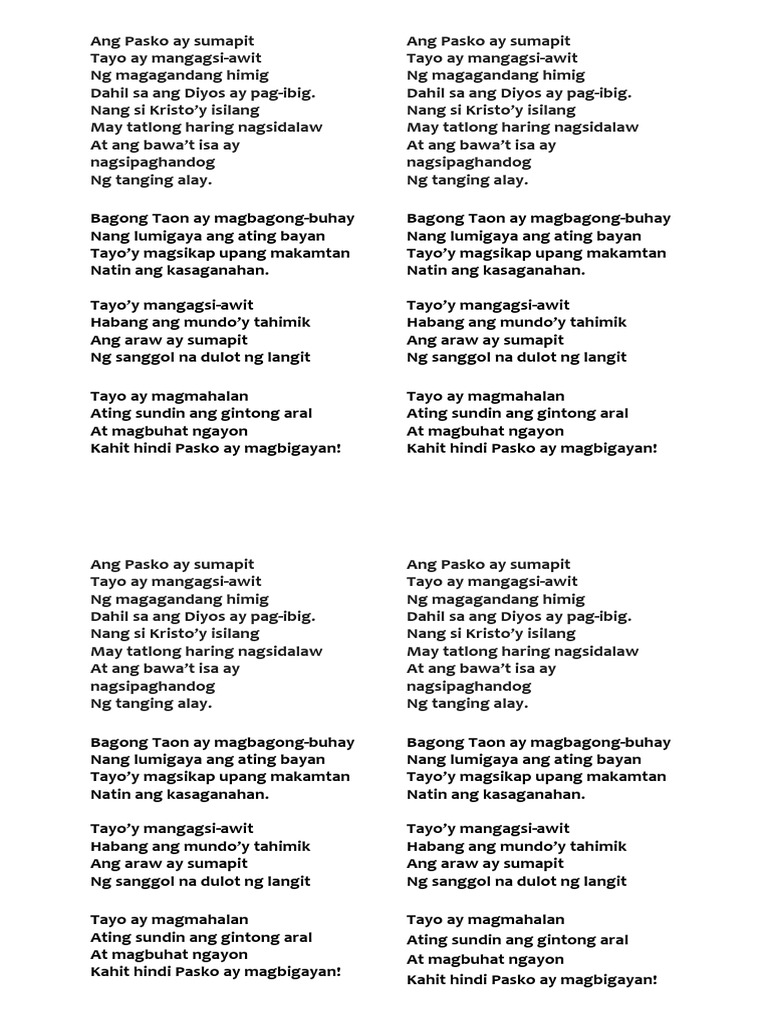 Ang Pasko Ay Sumapit | PDF