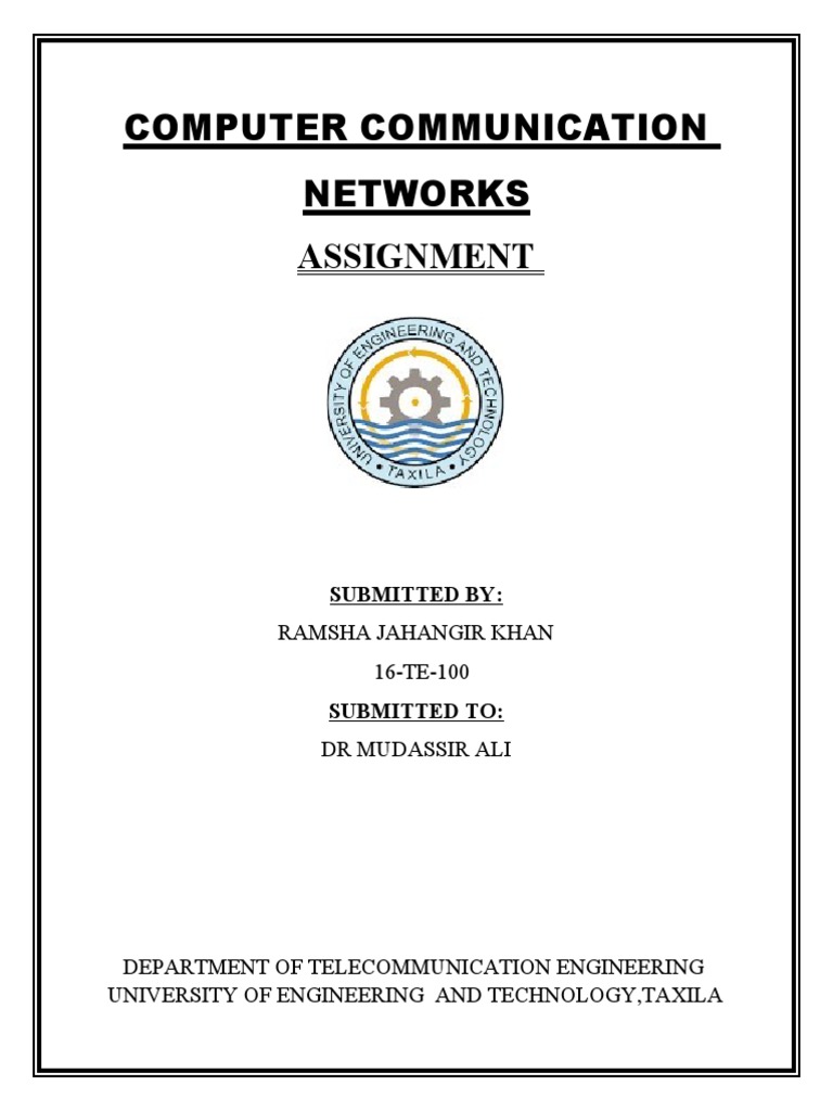 Computer Communication Networks: Assignment | PDF | Radio | Networks