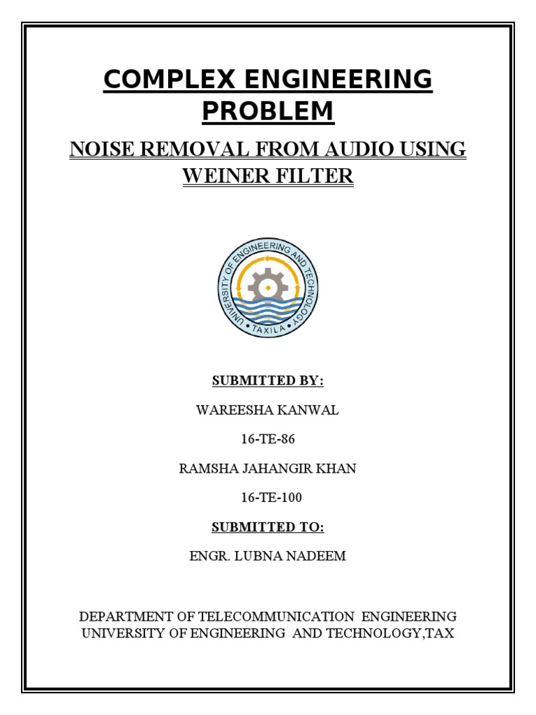 Complex Engineering Problem | PDF | Telecommunications Engineering | Algorithms