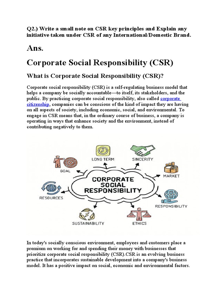 Corporate Social Responsibility | PDF | Corporate Social Responsibility ...