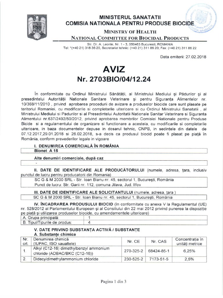 Aviz Nou BIO A 15 - TP 4 | PDF