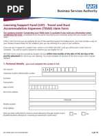 Travel and Subsistence Claim Forms | PDF