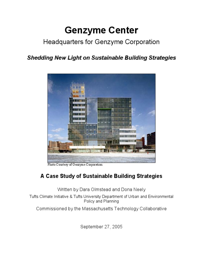 Genzyme Center: Headquarters For Genzyme Corporation | PDF | Green ...