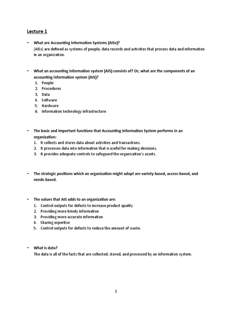 Ais Pdf Information System Value Chain