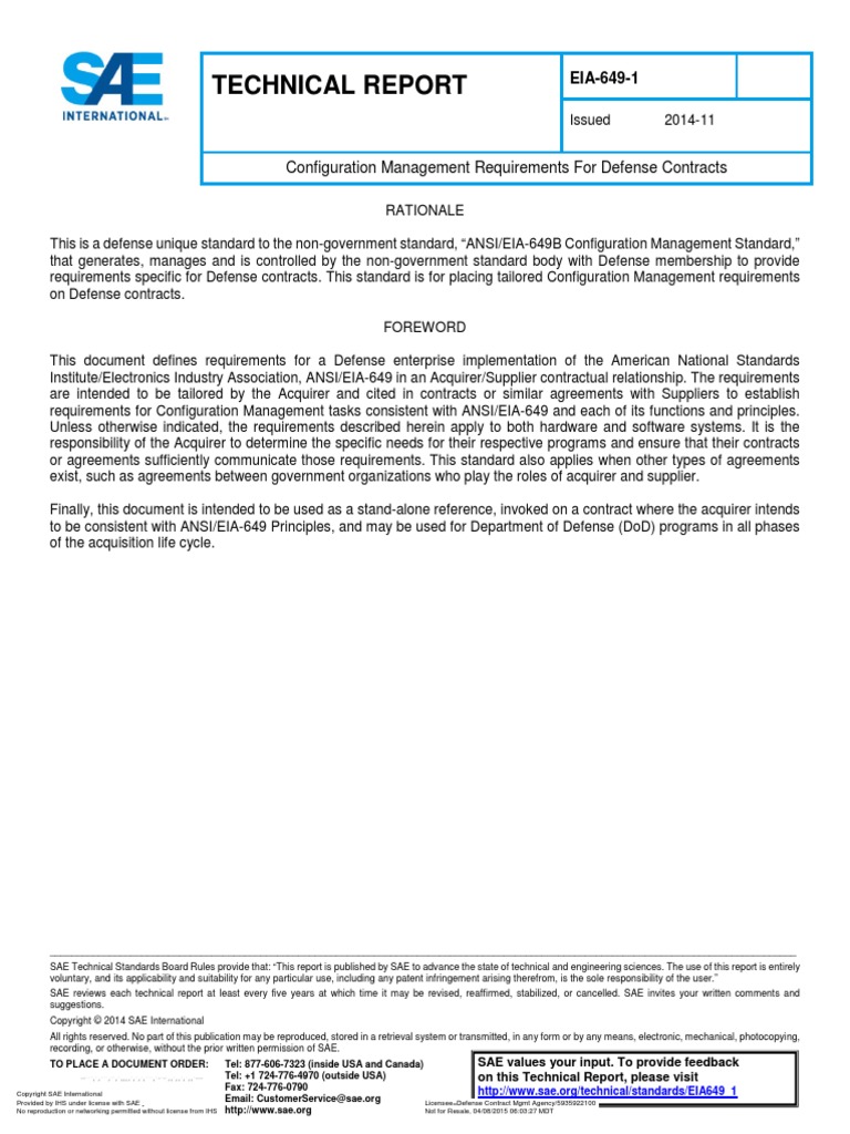 Eia 649-1 | PDF | Read Only Memory | Specification (Technical Standard)