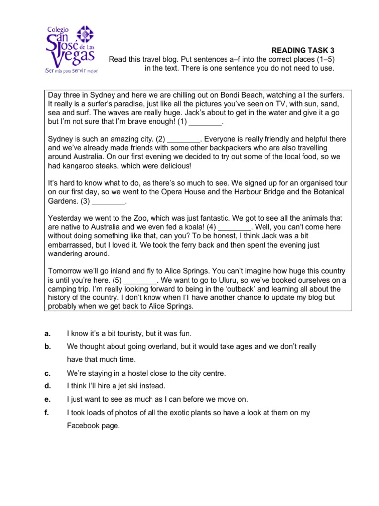Reading Task 3 | PDF